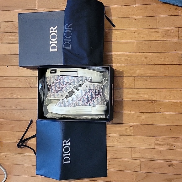 Dior | Shoes | Dior B23 Hightop Sneakers White Euro 42 Usa Size 95 | Poshmark